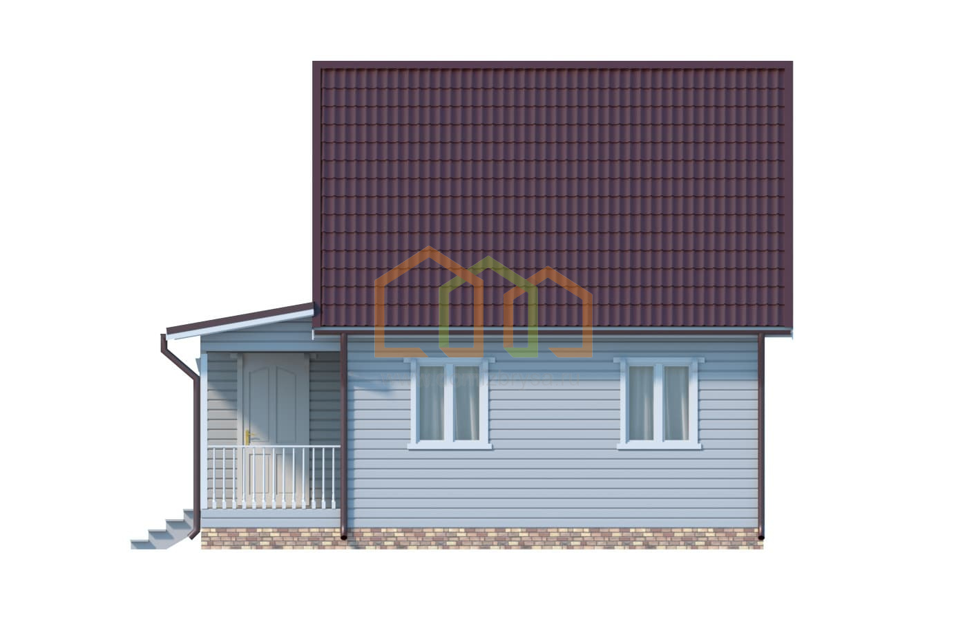 Каркасный дом 6х8 с мансардой - цена 1328500 руб под ключ в Москве ...