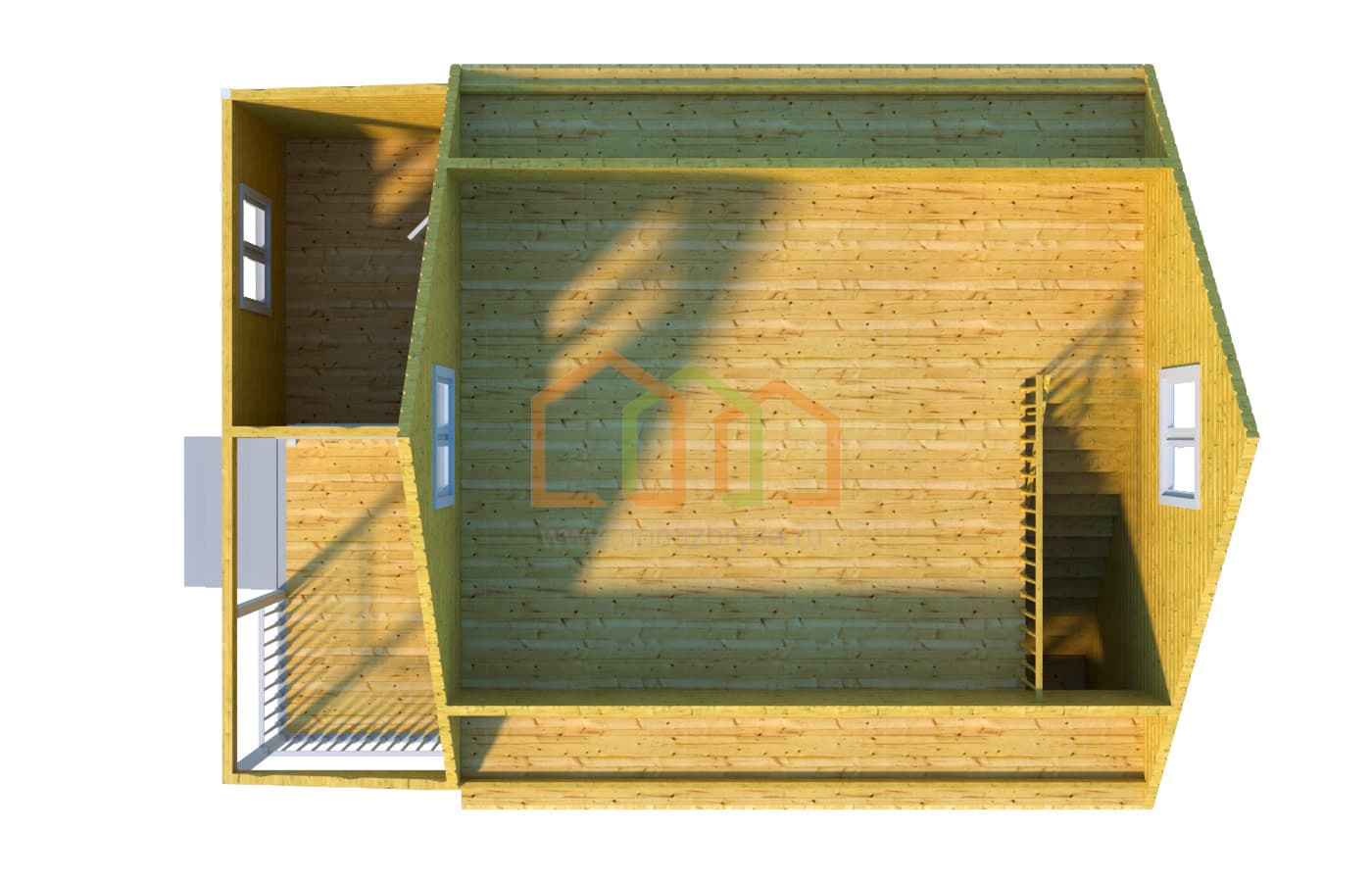 Каркасный дом 6х8 с мансардой - цена 1328500 руб под ключ в Москве ...