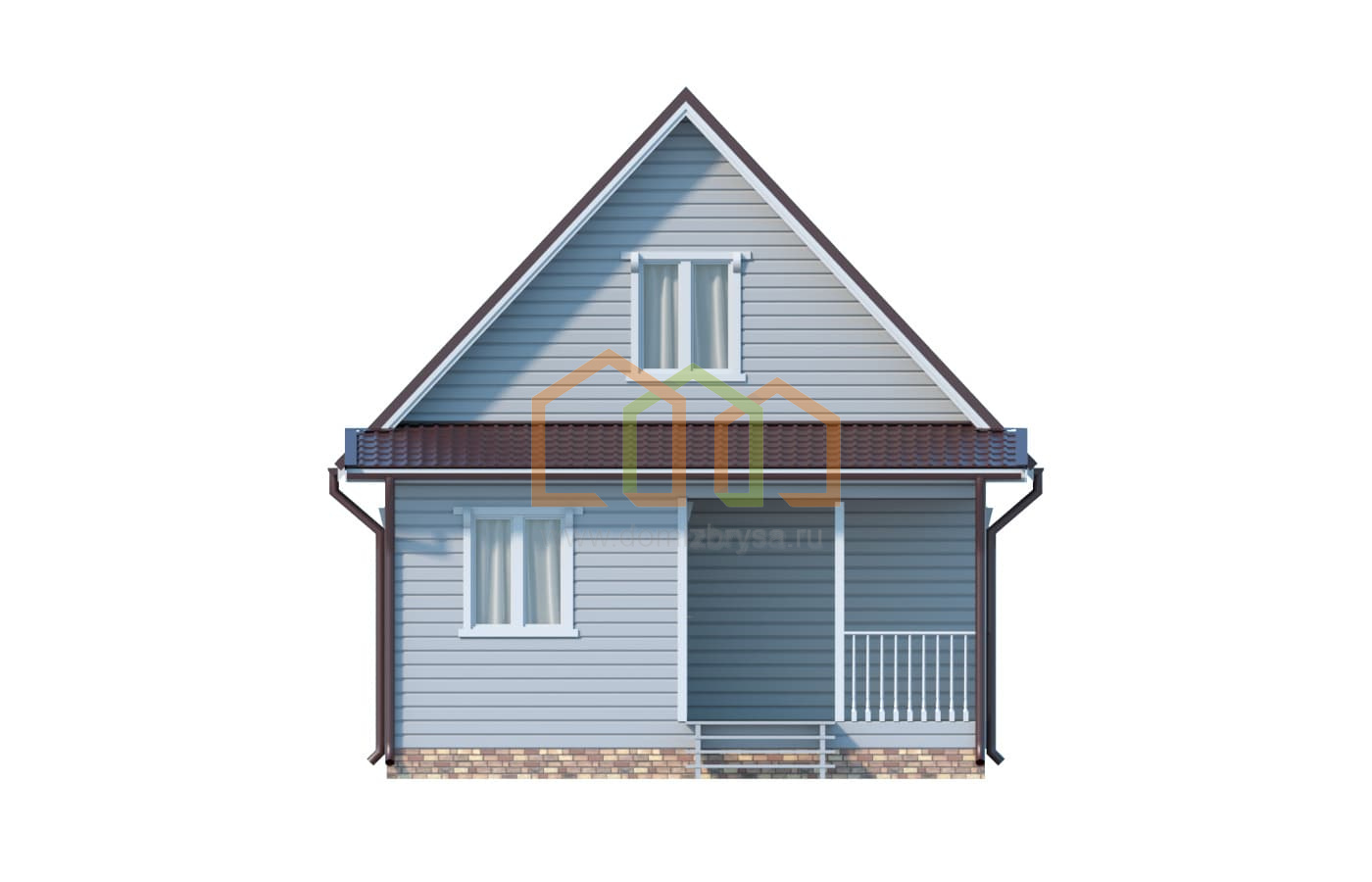 Каркасный дом 6х8 с мансардой - цена 1328500 руб под ключ в Москве ...